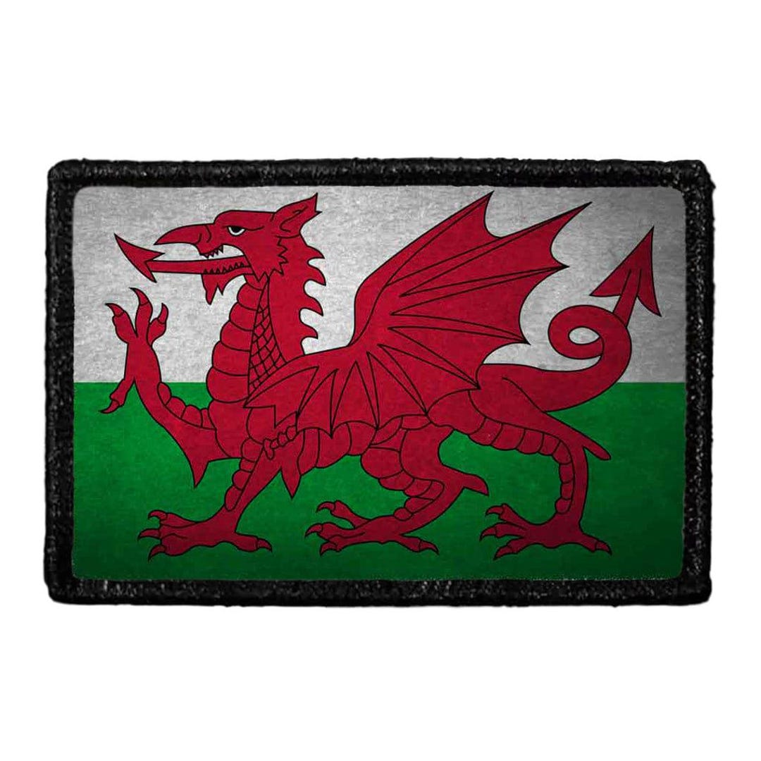 Wales Flag - Color - Distressed - Removable Patch - Etsy