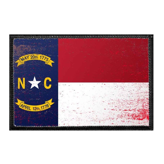 North Carolina State Flag Color Distressed Removable | Etsy