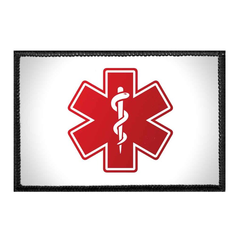 Medic Symbol Red Cross White Background Patch - Etsy Canada
