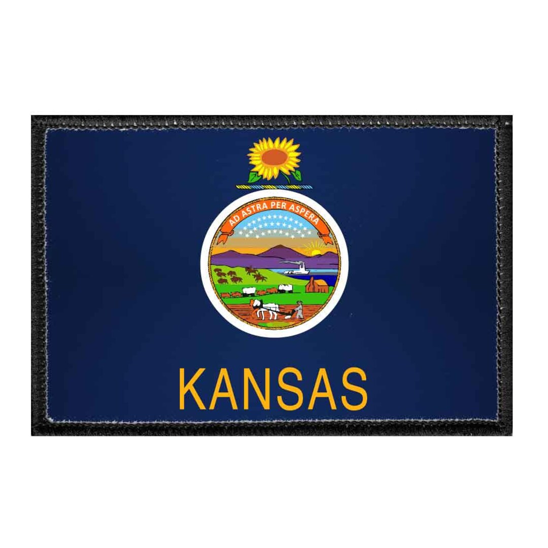 Kansas State Flag - Color - Removable Patch - Etsy