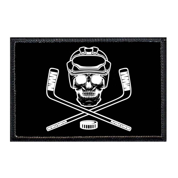 Hockey Goon Black Background Removable Patch - Etsy