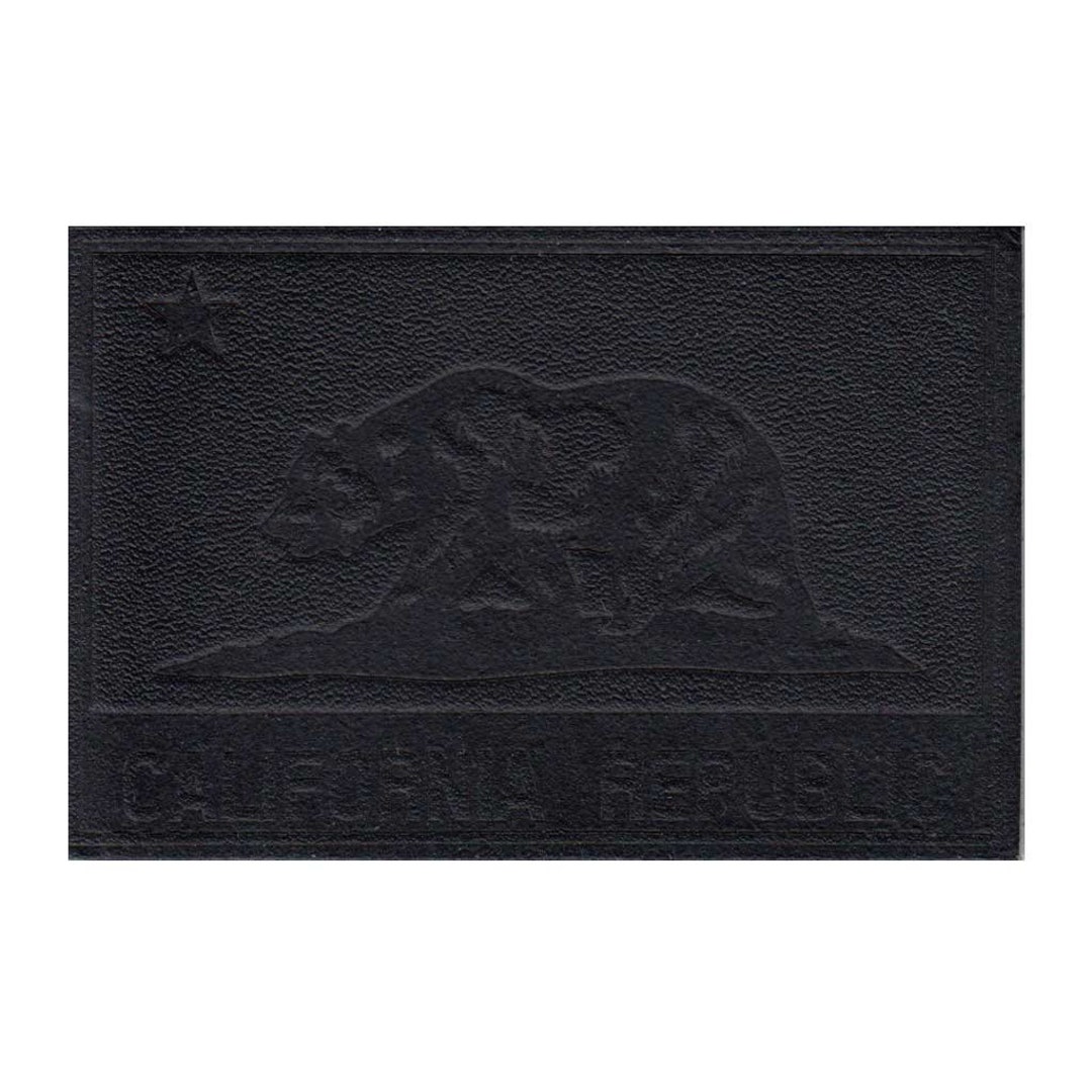 California State Flag Black Leather Removable Patch - Etsy