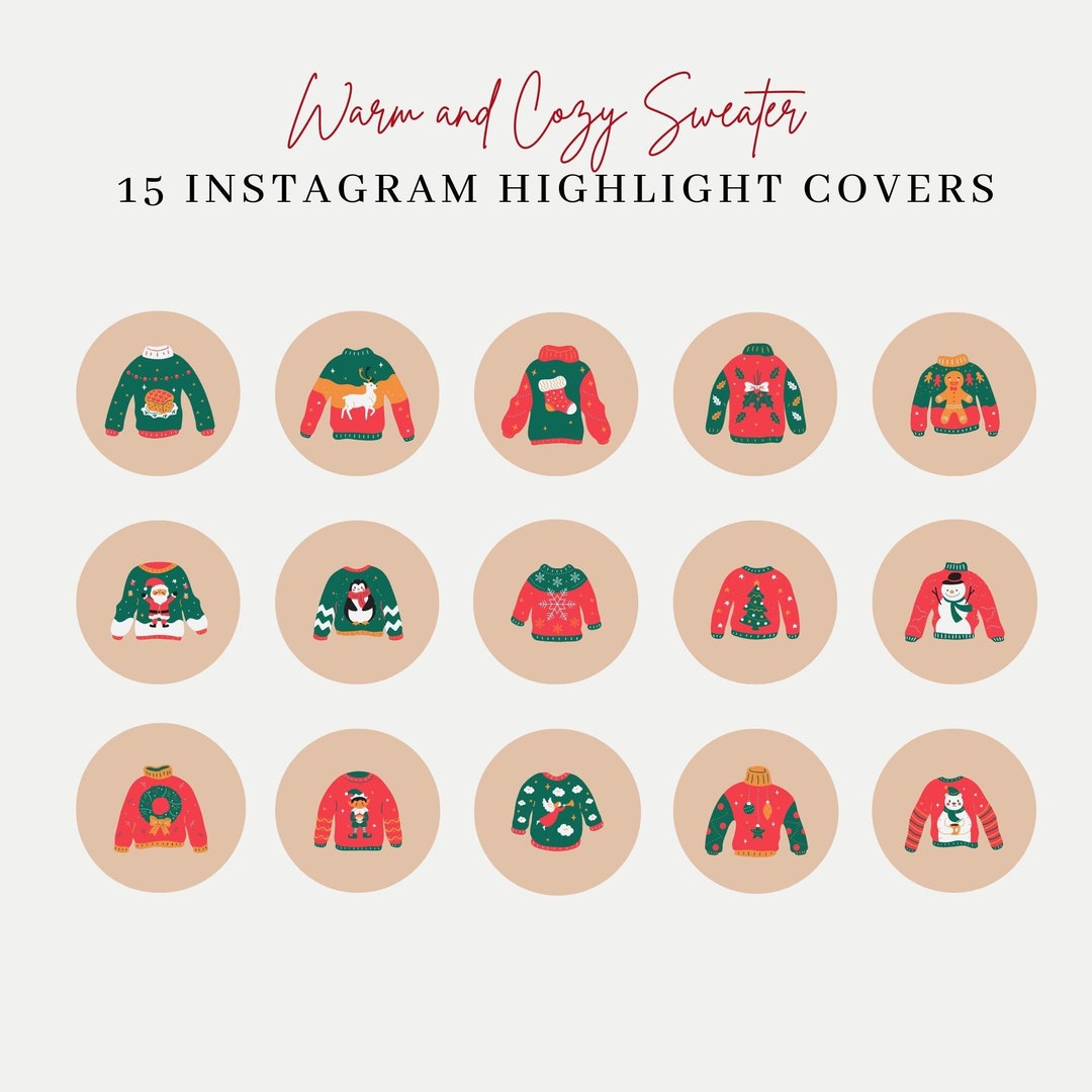 15 Winter Instagram Highlight Covers Warm and Cozy Sweater Instagram ...