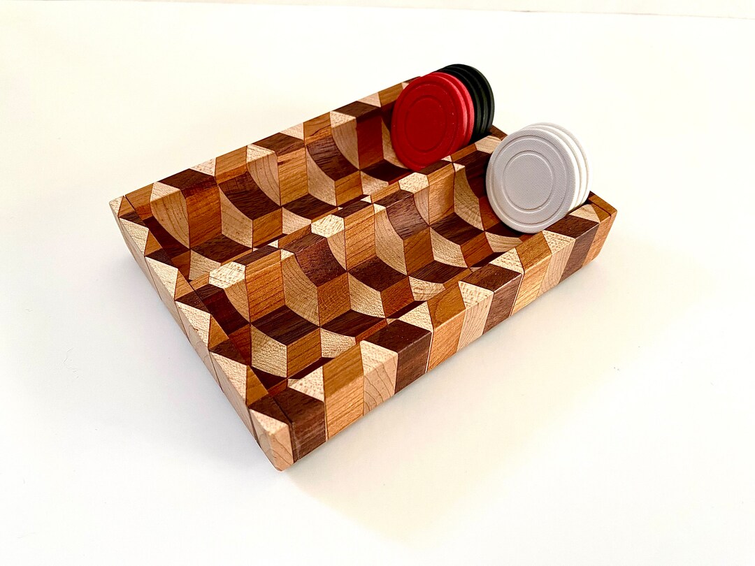 75 Count Maple, Walnut and Cherry Poker Chip Tray - Etsy