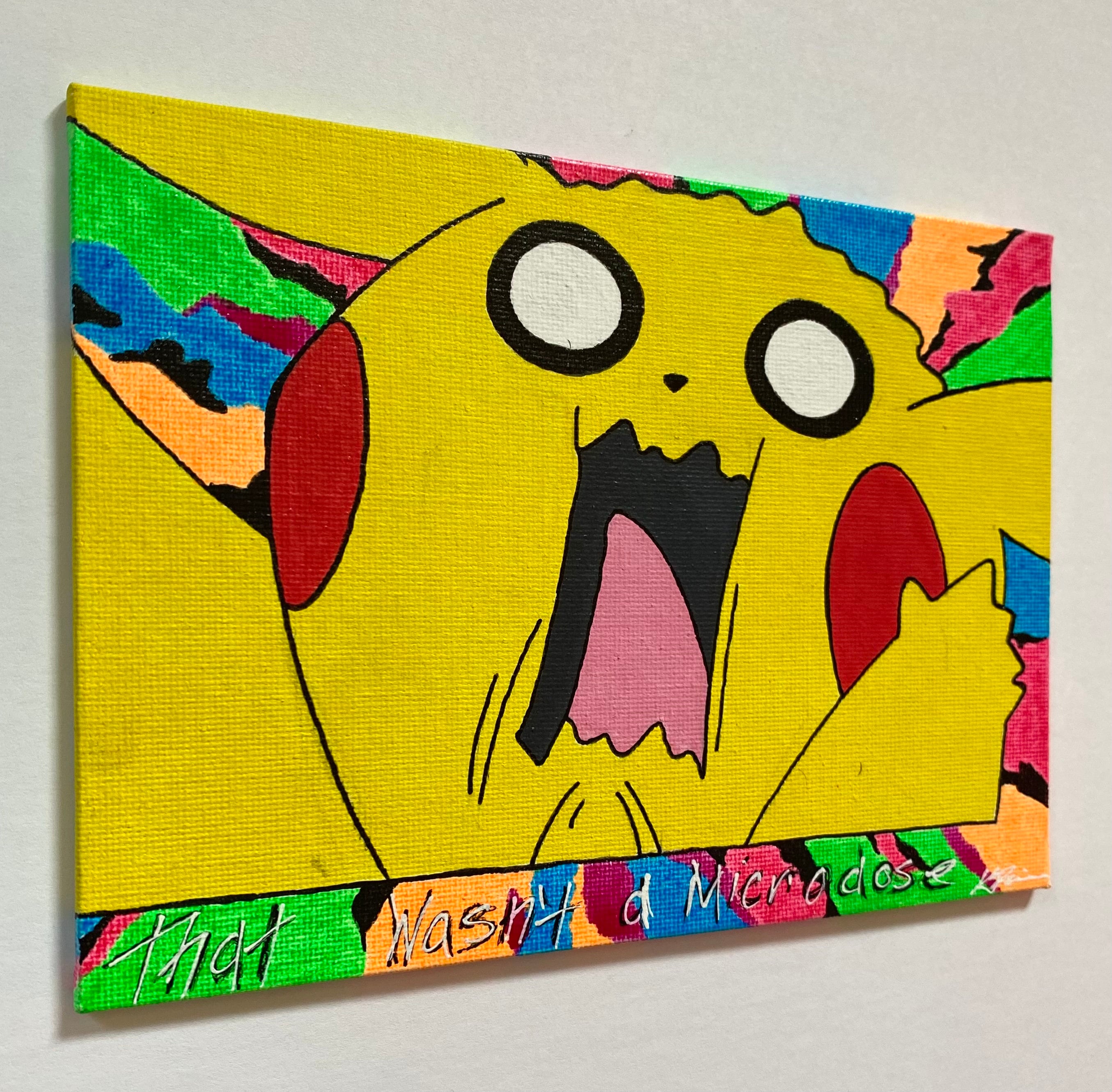 Oops” Pikachu Pokemon Acrylic Painting on a 5x7" Canvas Wall Board - Etsy