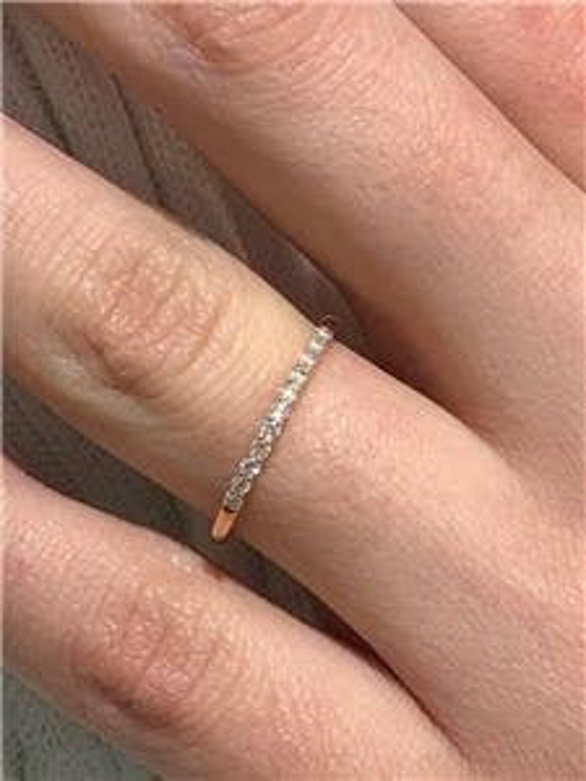 LIV 14k Rose Gold & Diamonds 0.24ct G/VS 11 Stone Shared Prong | Etsy