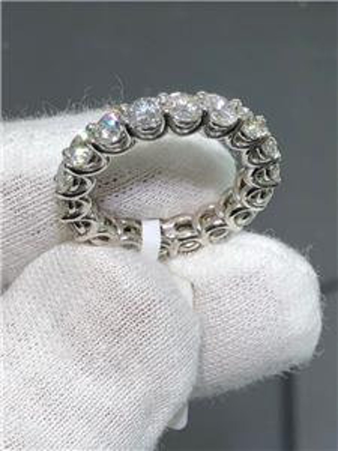 LIV 14k White Gold & Lab Grown Diamonds Shared Prong Air Line - Etsy