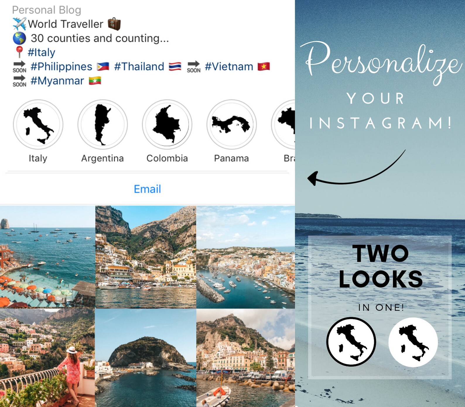 196 Country Outline Maps Instagram Story Icons Solid Black - Etsy.de