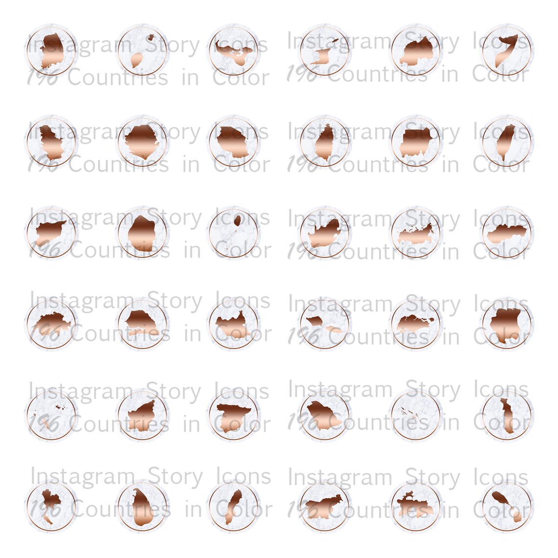 196 Country Outline Maps Instagram Story Icons White - Etsy