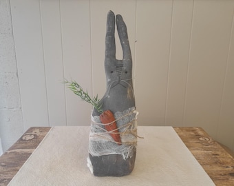 Handmade Primitive Grungy Chenille Bunny Rabbit Farmhouse Country - Etsy