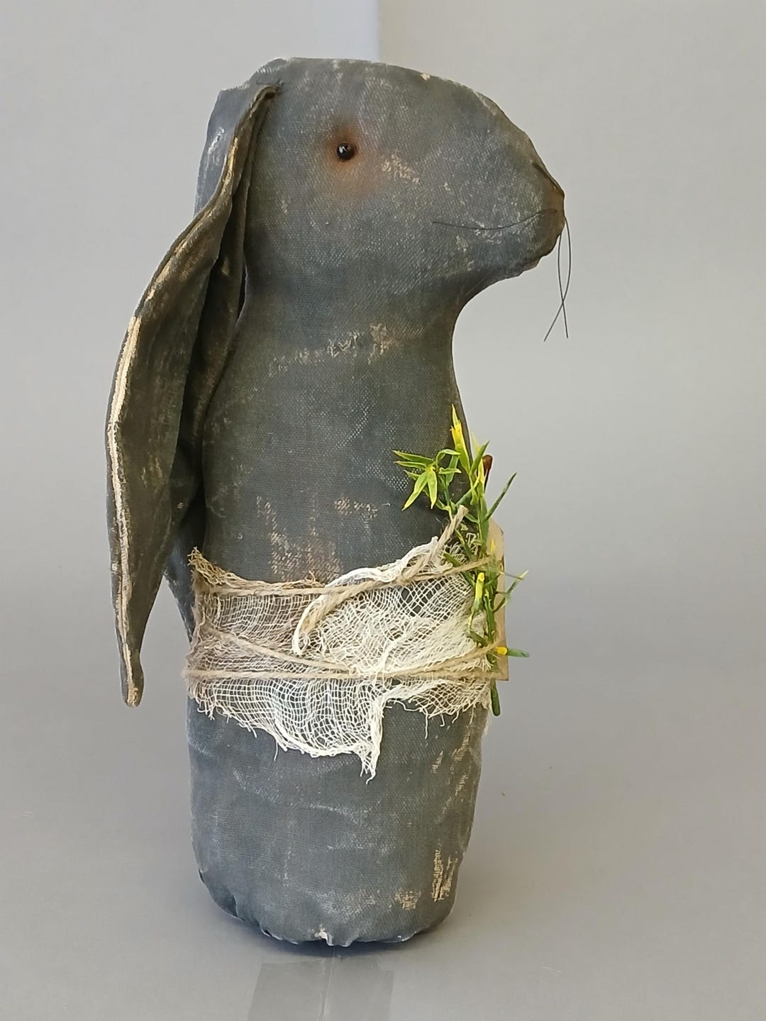 Handmade Primitive Bunny Rabbit Long Ears Farmhouse Country Grungy - Etsy