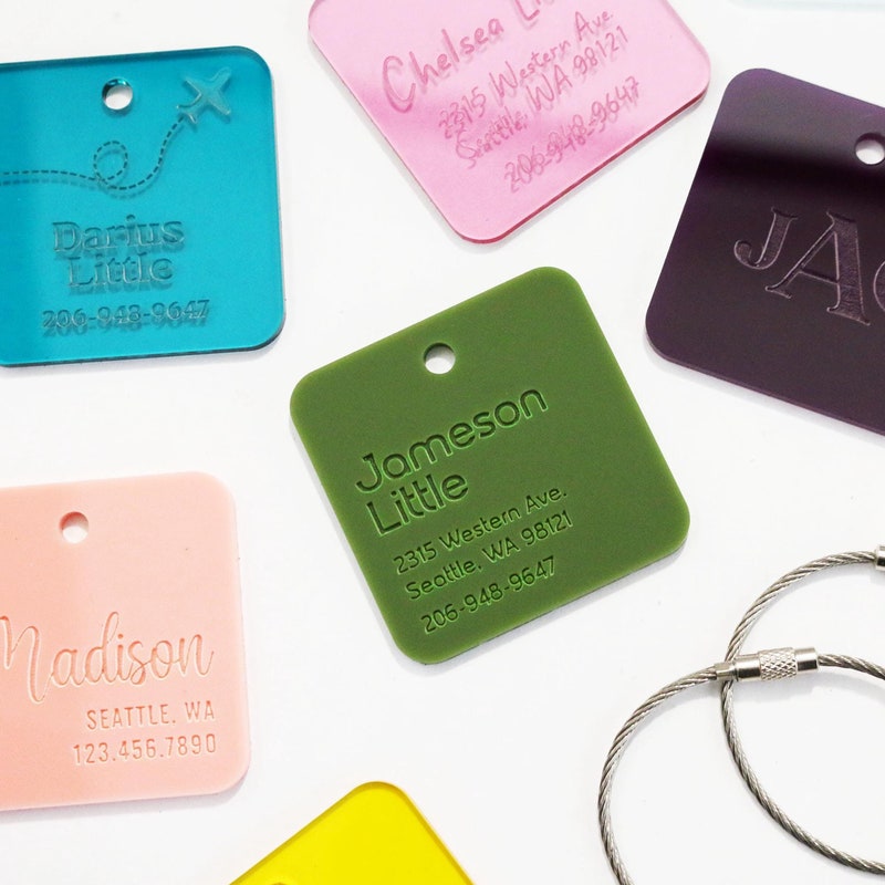 Black Matte Luggage Tag - Etsy