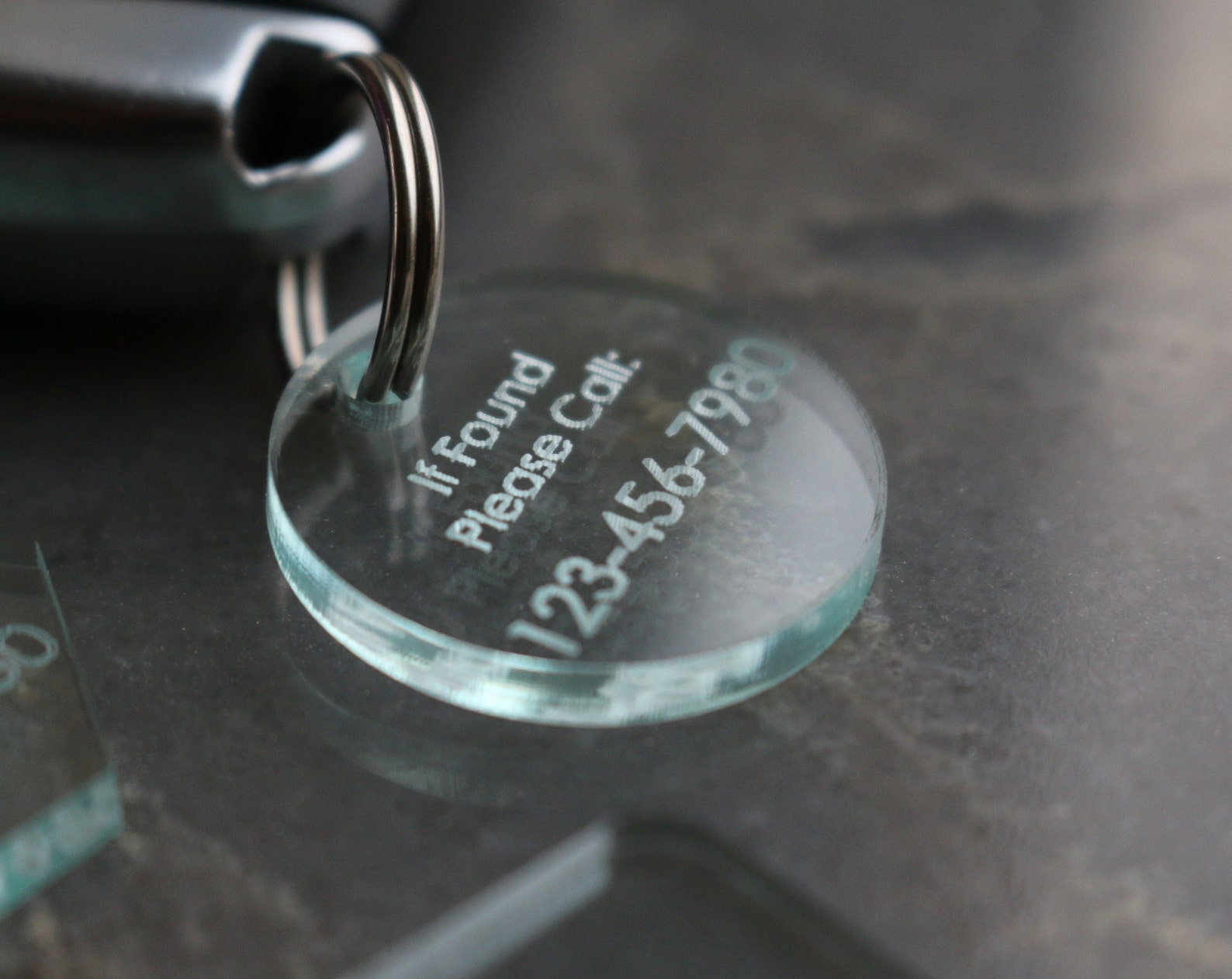 Small Lost and Found Keychain Contact Information Key Ring | Etsy