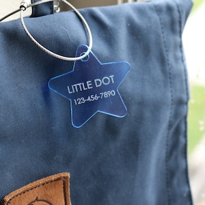 Personalized Children's Backpack Tag Kid's School Tag Parent Contact ...