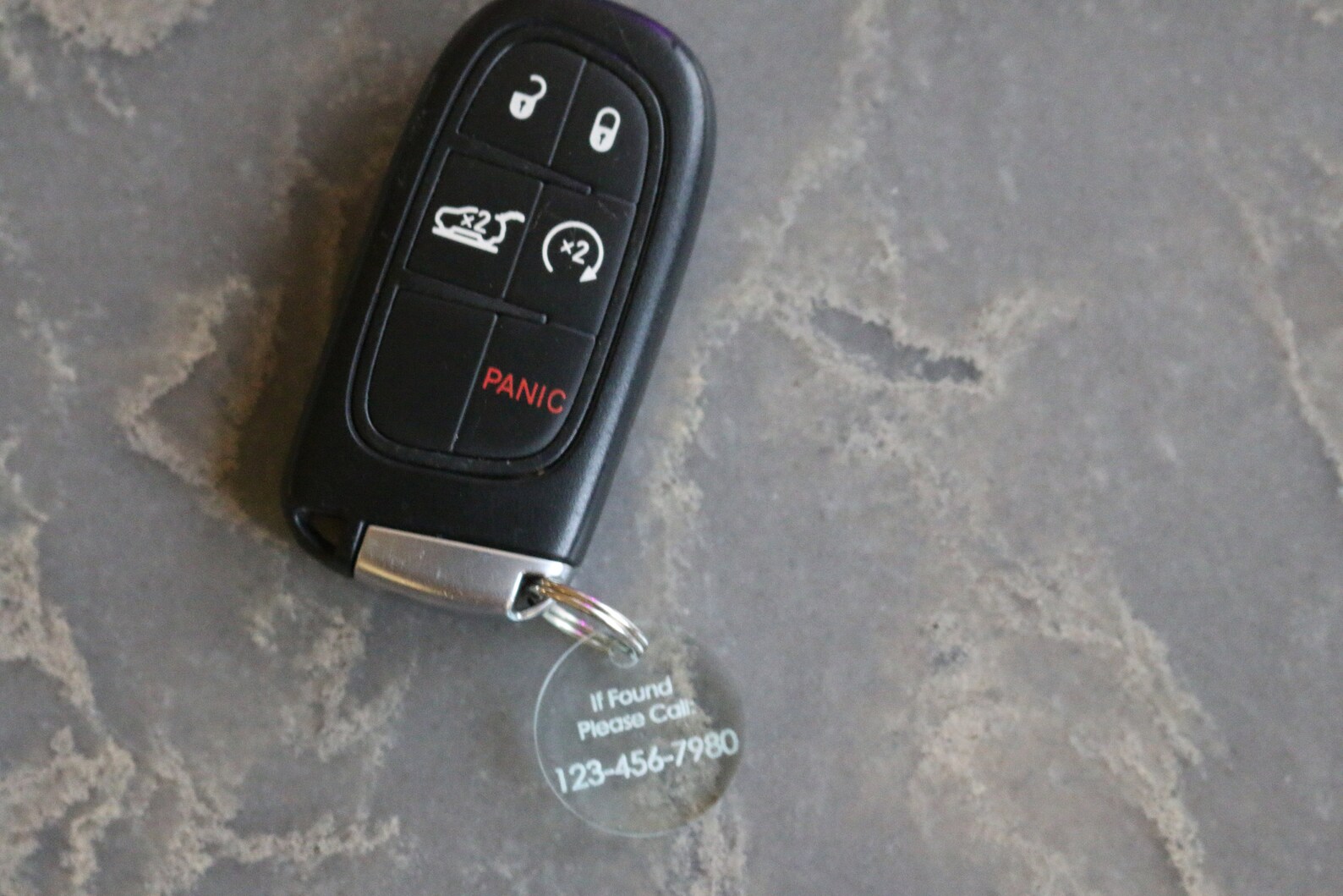 Small Lost and Found Keychain Contact Information Key Ring | Etsy