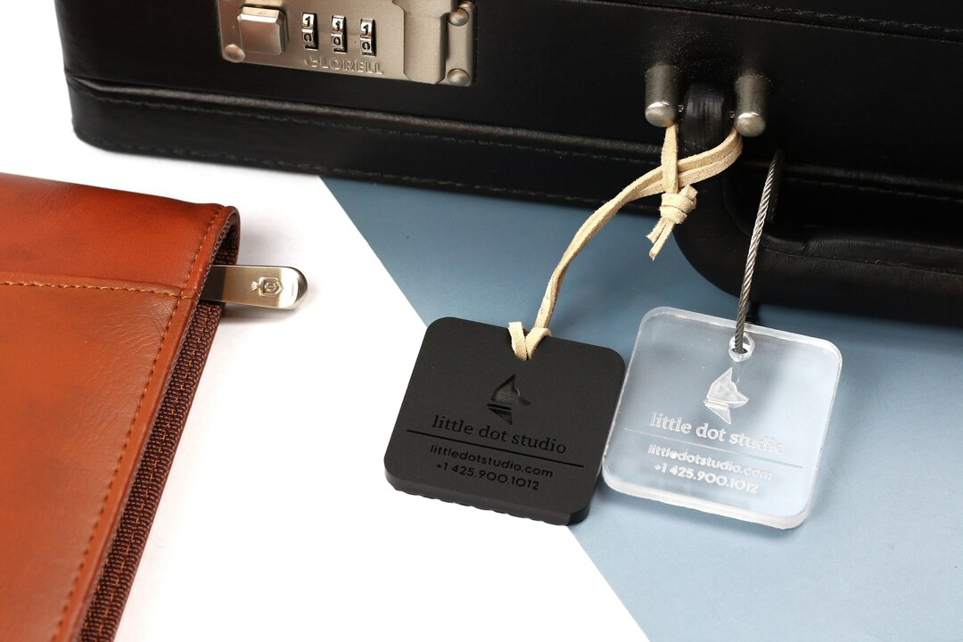 Personalized Company Logo Tag: Engraved Acrylic Corporate Gift - Etsy