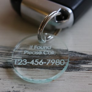 Small Lost and Found Keychain Contact Information Air Tag Key Ring ...