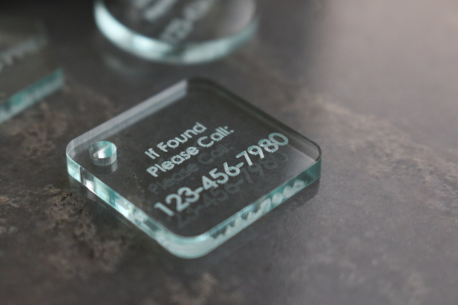 Small Lost and Found Keychain Contact Information Key Ring | Etsy