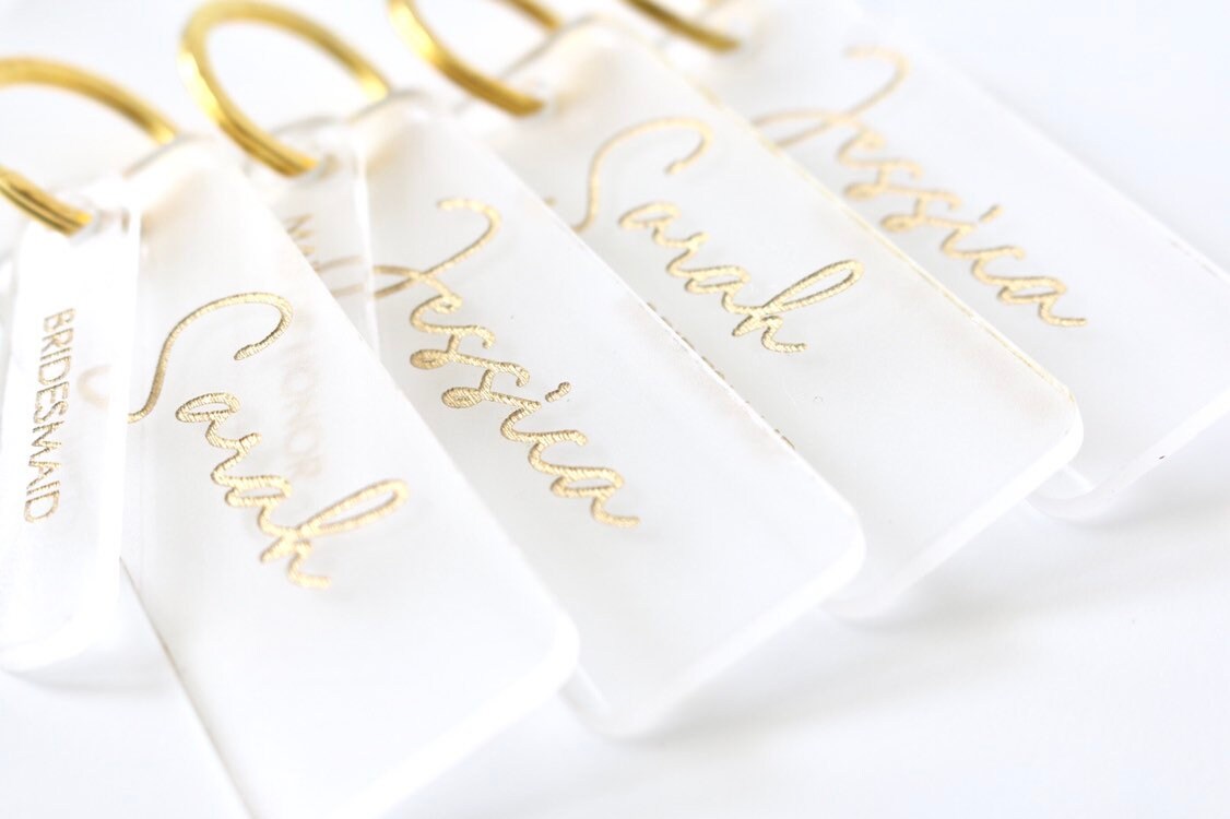 Bridesmaid Keychain Wedding Party Gift Acrylic Keychain . | Etsy