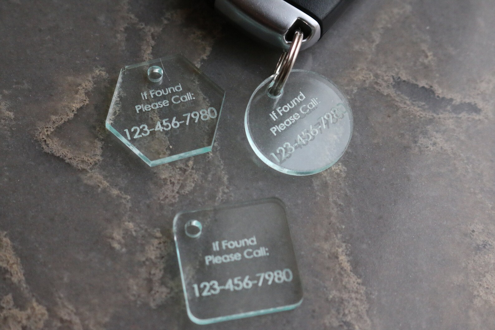 Small Lost and Found Keychain Contact Information Key Ring | Etsy