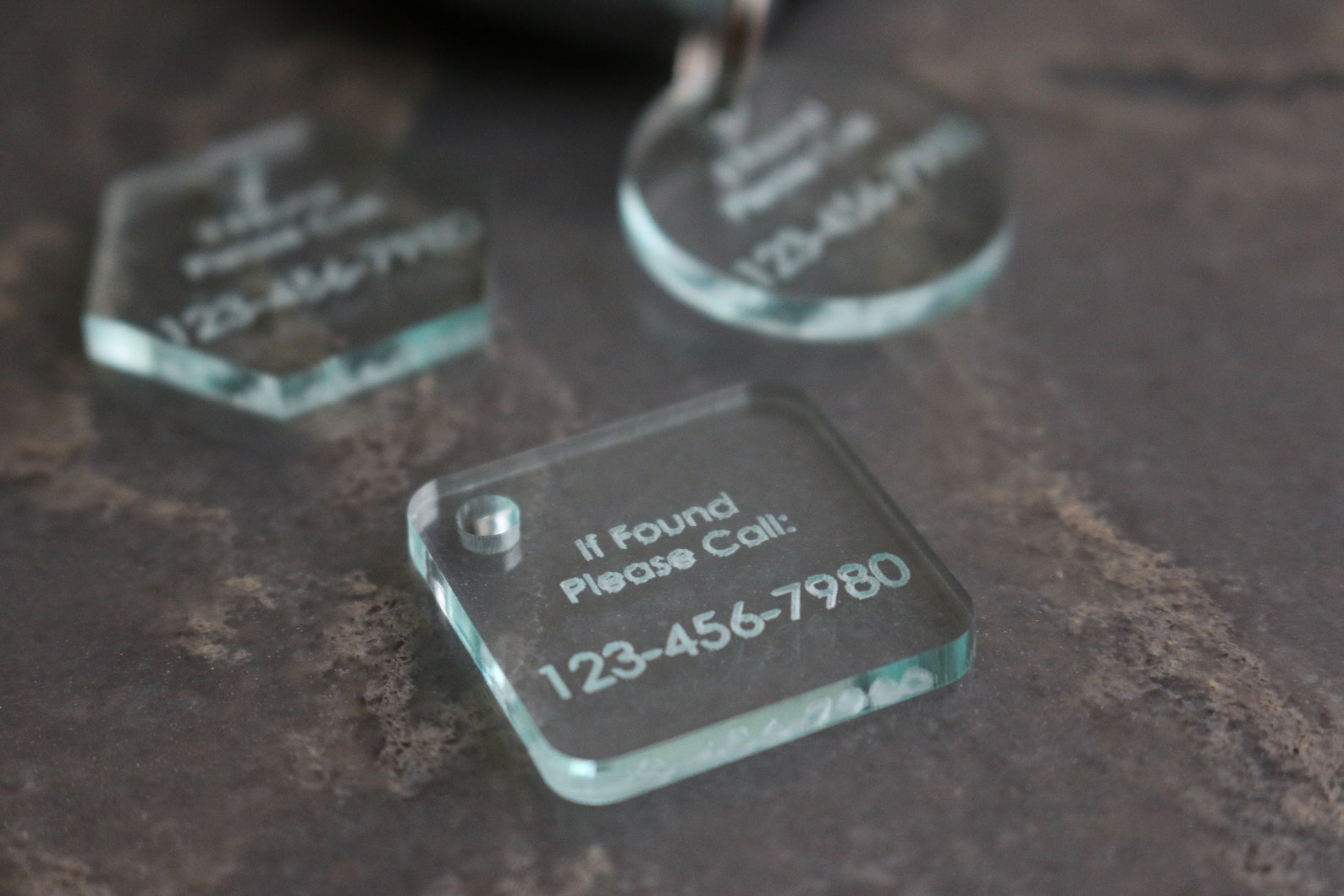 Small Lost and Found Keychain Contact Information Key Ring | Etsy