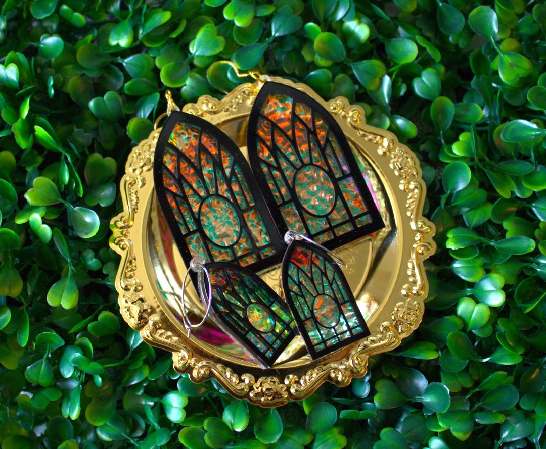 Beautiful Handmade Stained Glass Window Earrings 2 Size Available ...