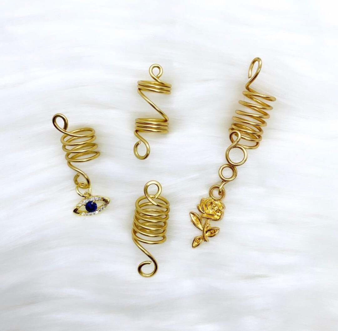 4 Pc Loc Jewel Set hair Braid Jewelry, Dreadlock Gems, Hair Coils ...