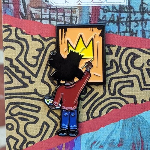 Basquiat Enamel Pin Crown Pin Jean-michel Basquiat - Etsy