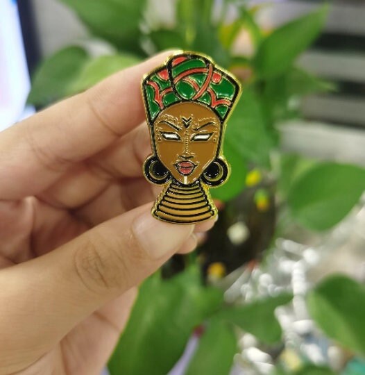 African Goddess Enamel Pin African Woman Black Queen Nubian - Etsy