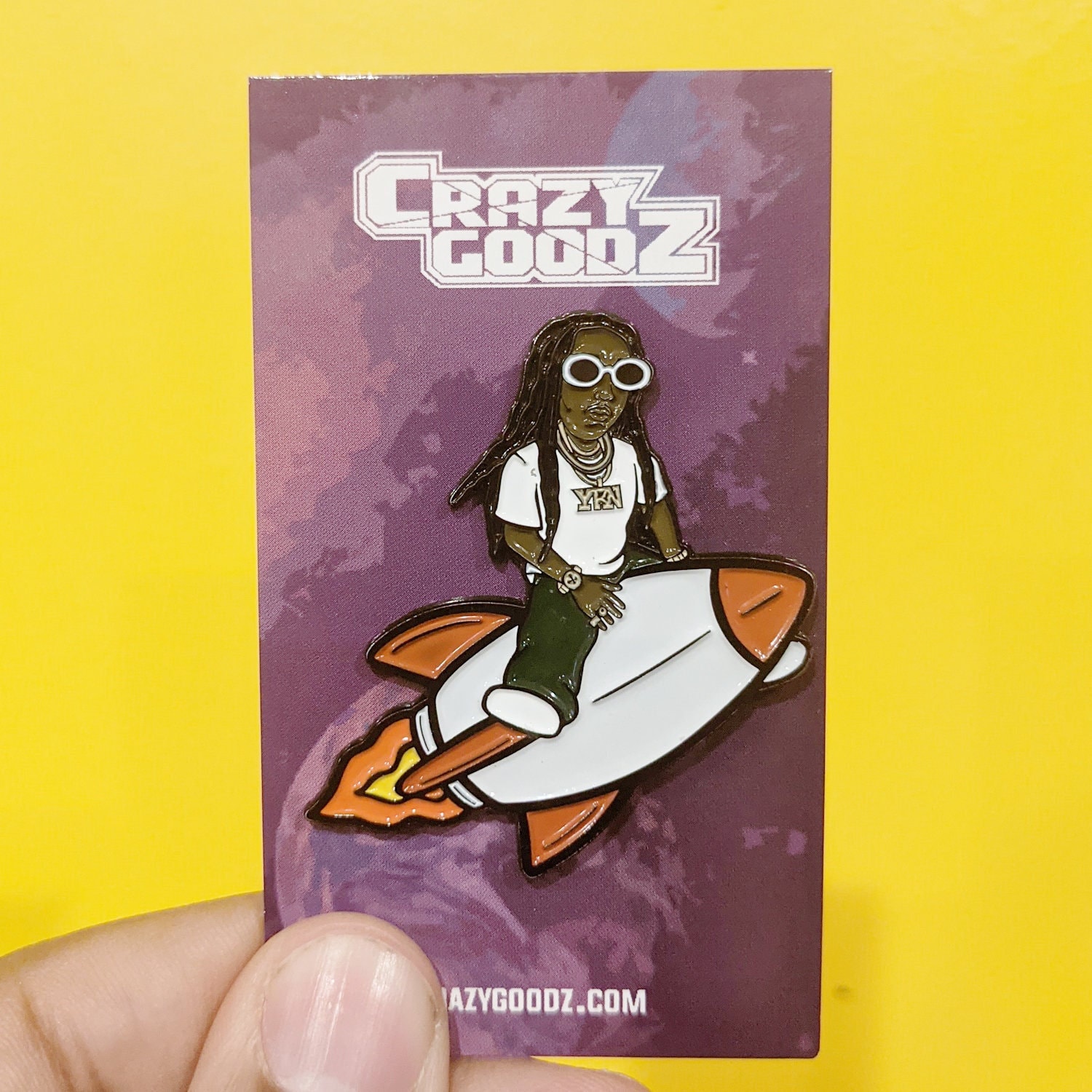 Takeoff Tribute Rocket Ship Enamel Pin - RIP - Spaceship Pins - Satire ...