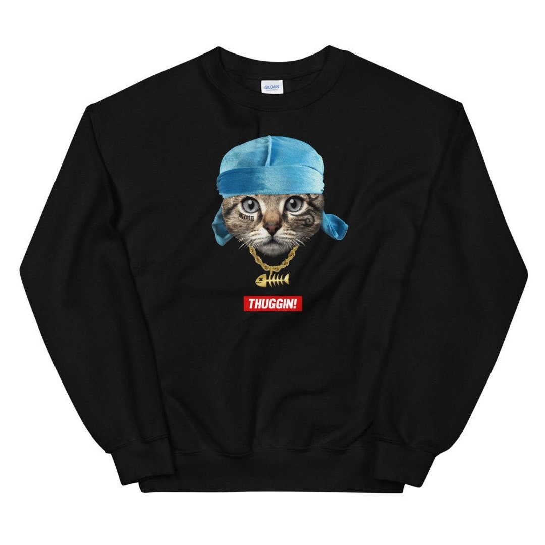 Drippy Cat Unisex Crewneck Sweatshirt Parody Satire - Etsy