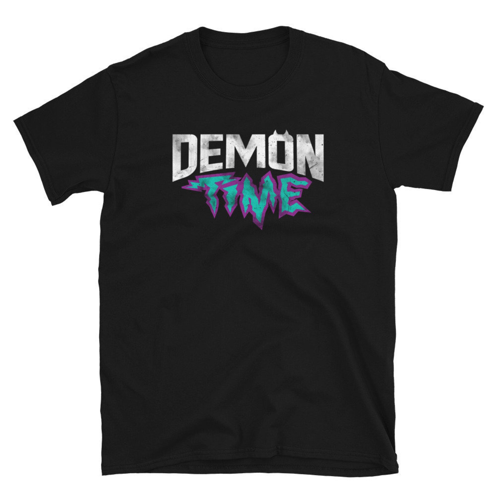 Demon Time Short-sleeve Unisex T-shirt Black Tee Vintage Look - Etsy