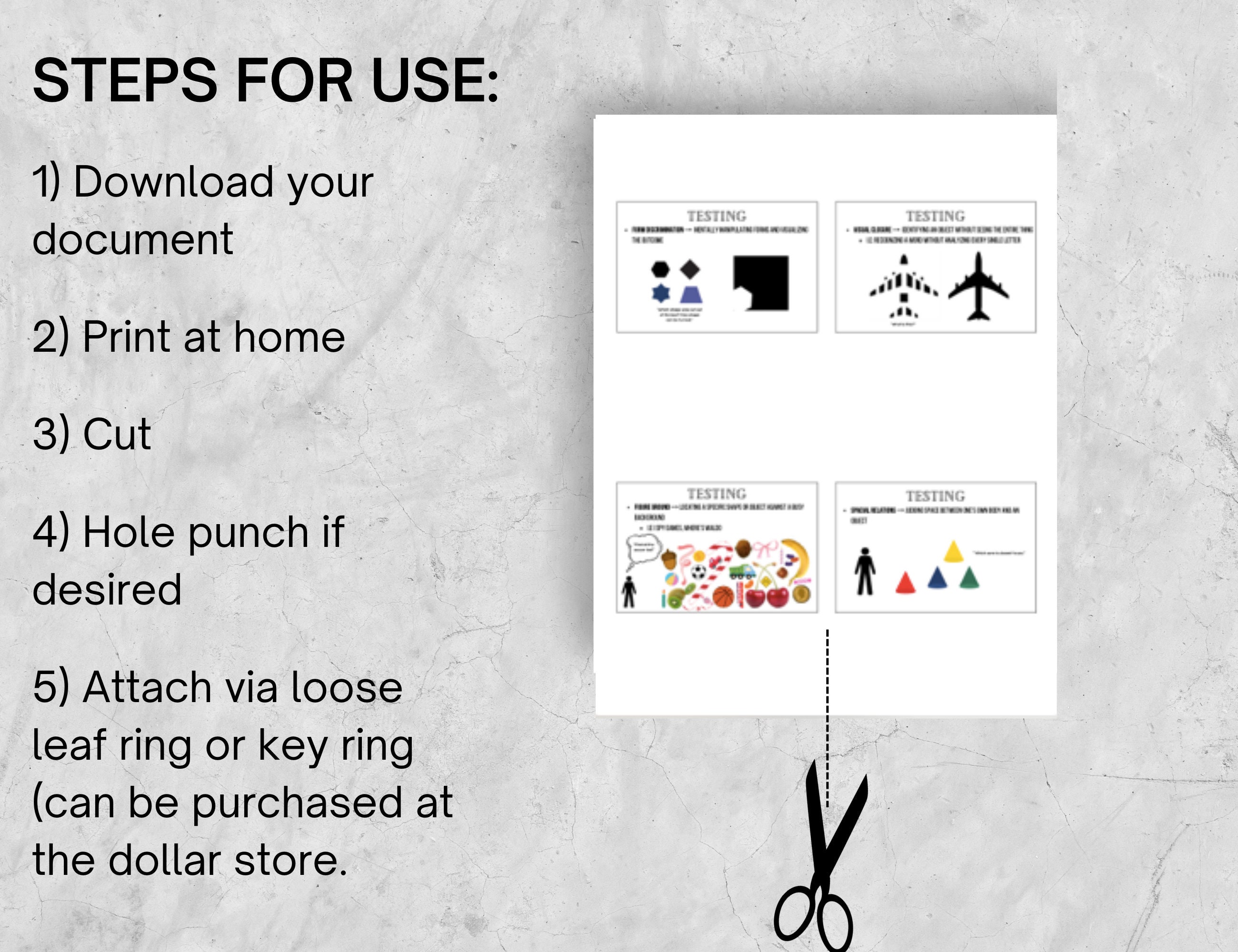 Vision Occupational Therapy Quick Reference Cards: Visual Perception ...