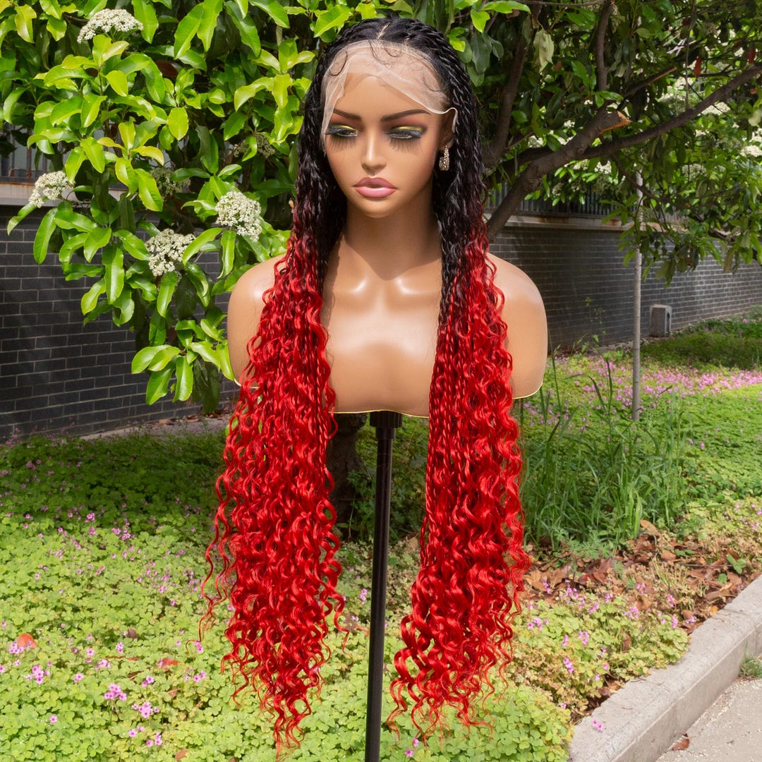 Handbraided&100% Handmade Tied Boho Twist Braided Full Lace Wig ...