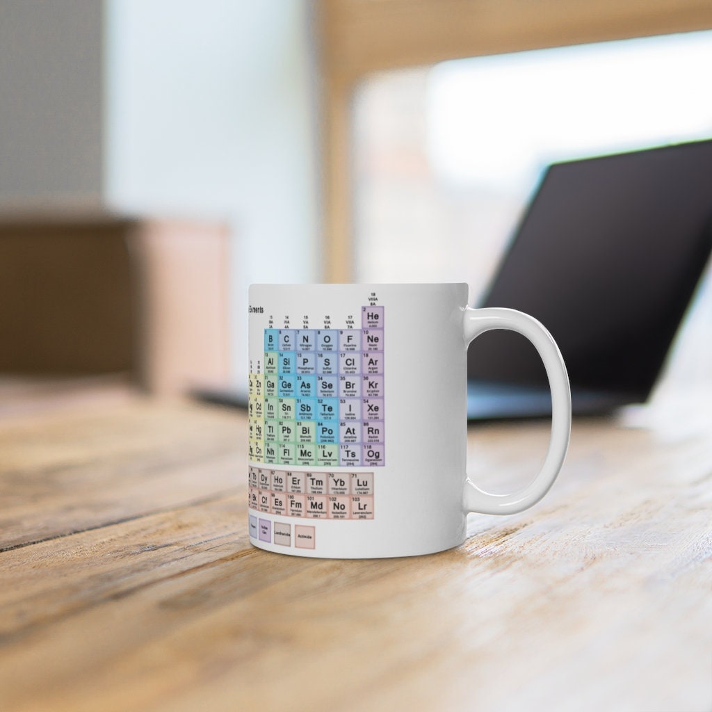 Periodic Table With All 118 Element Names Mug Chemist - Etsy