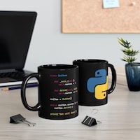Python Mug, Python Logo, Programmer Mug, Python Programming Language ...