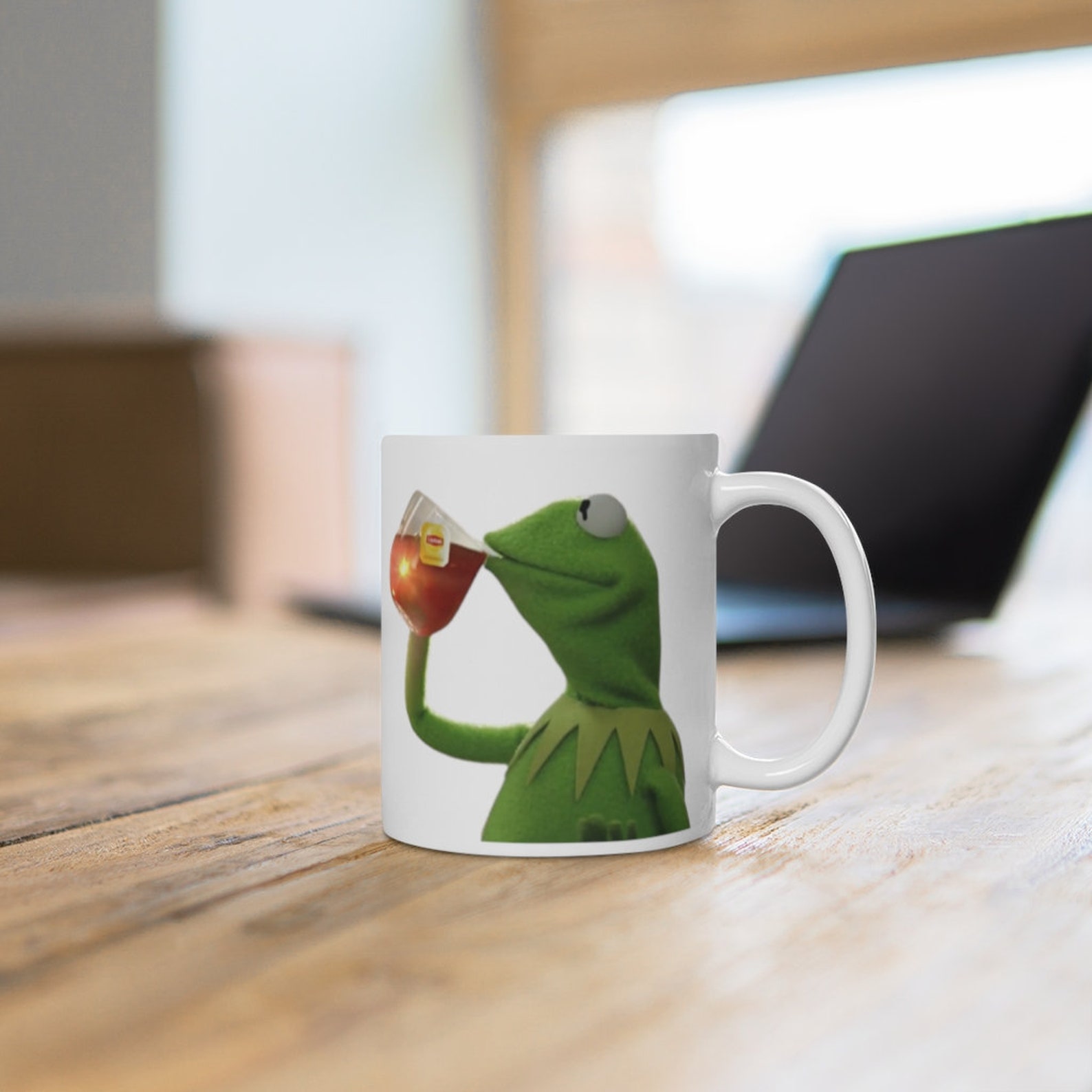 Kermit Sipping Tea but That's None of My Business Mug | Etsy