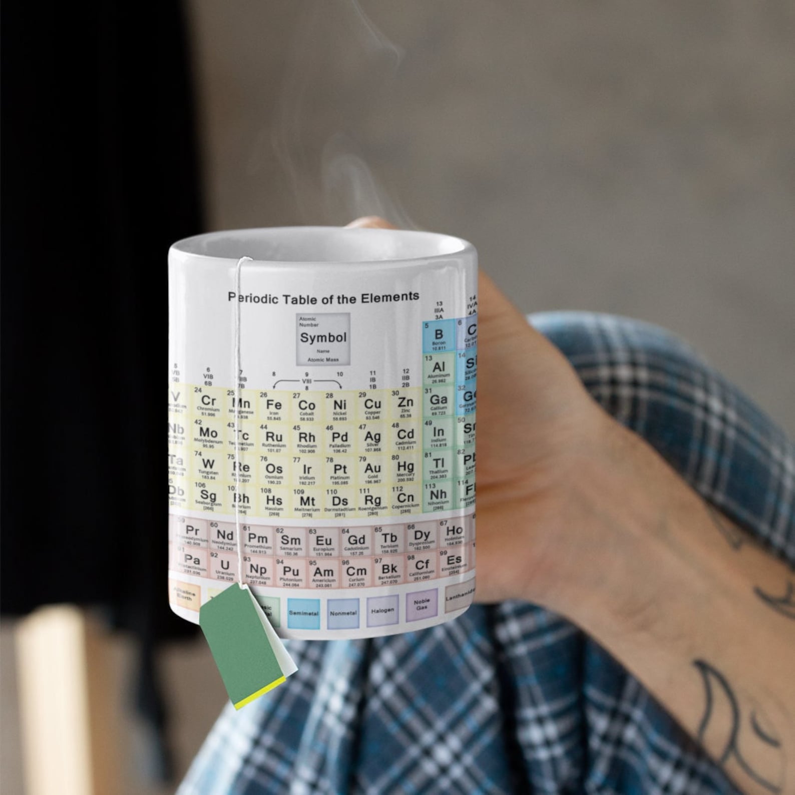Periodic Table With All 118 Element Names Mug, Chemist, Chemistry ...