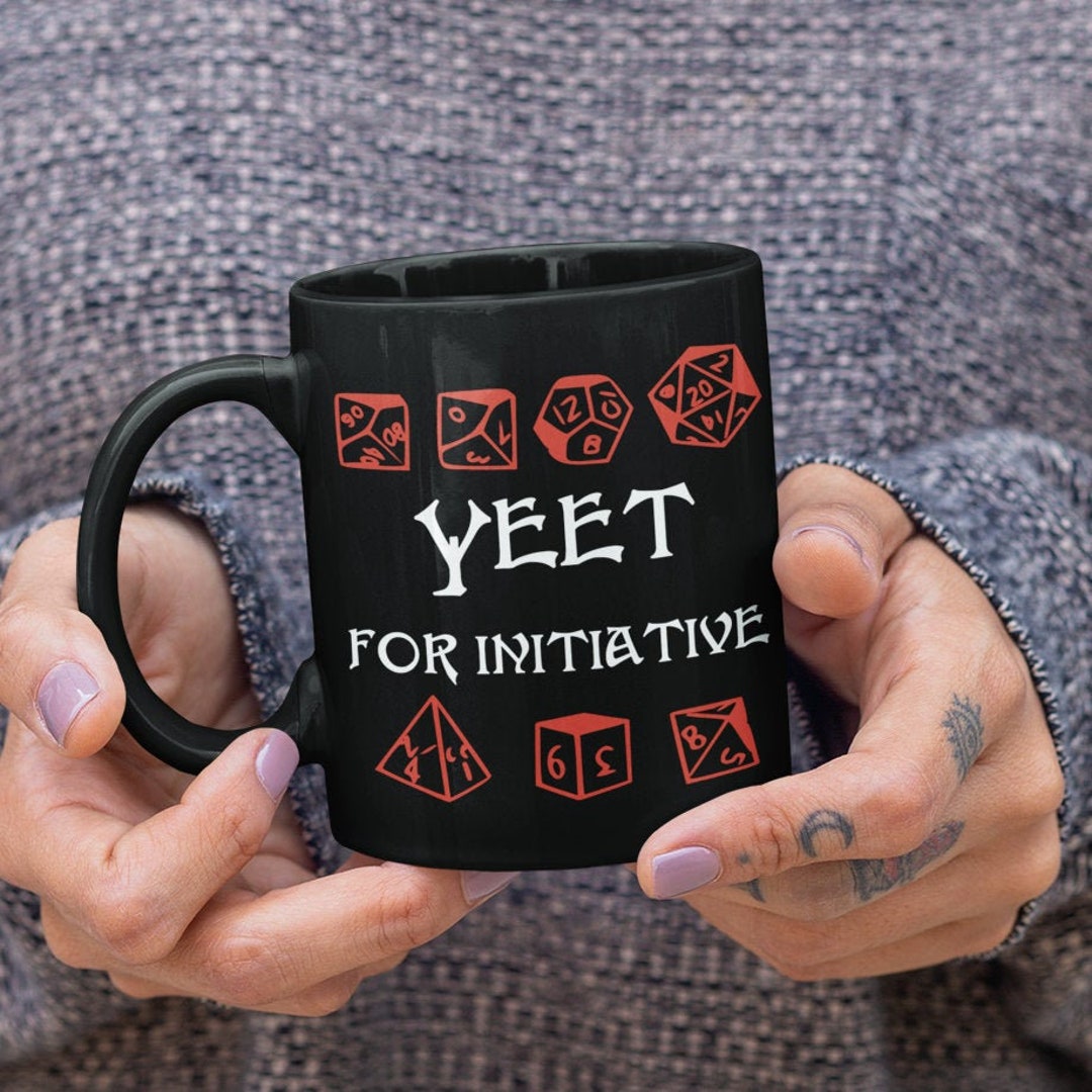 Dungeons and Dragons, Dungeon Master Mug, Yeet for Initiative, Large ...