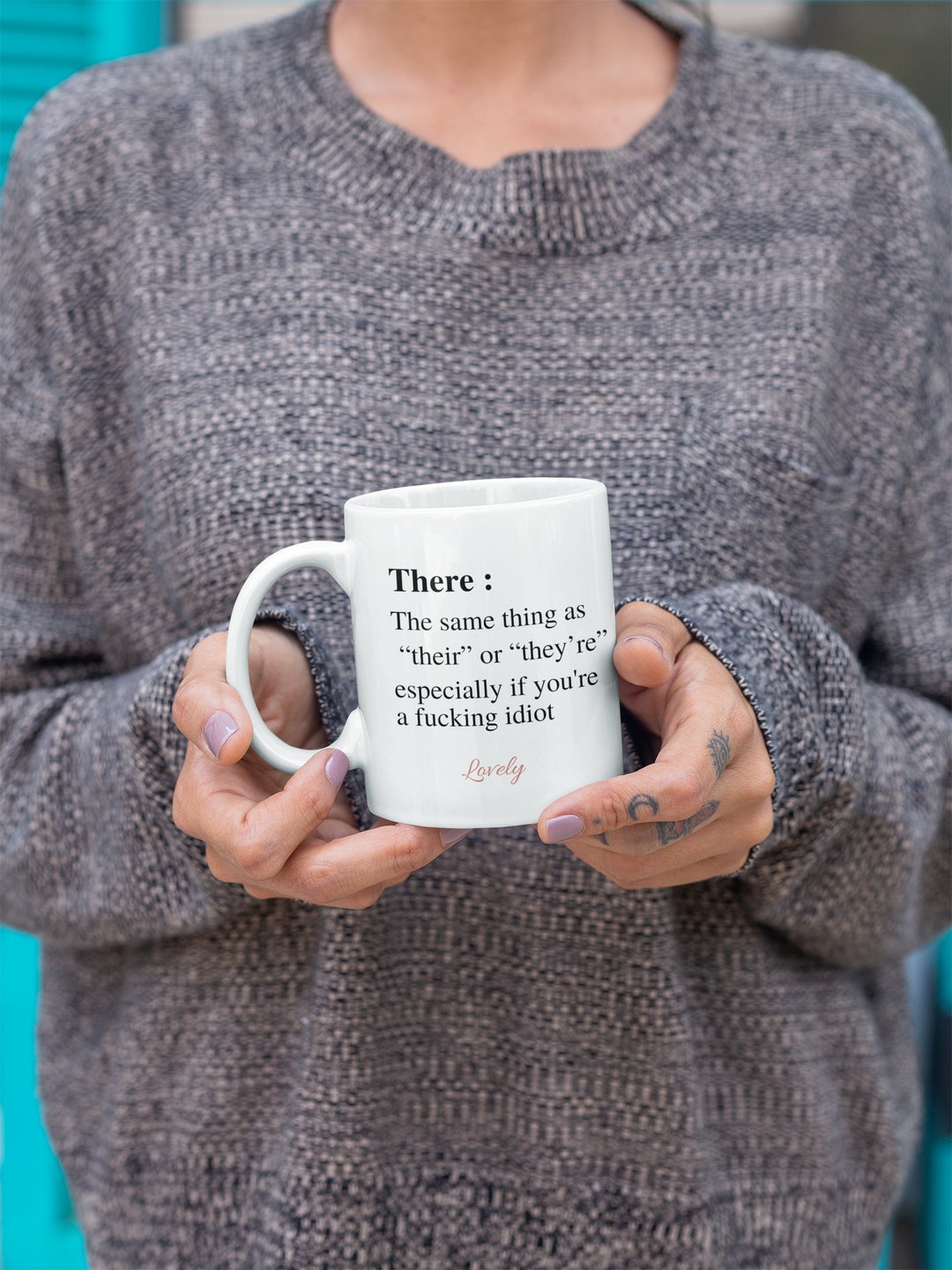 Grammar There Coworker Definition Mug, Big Coffee Mug, Big Tea Mug - Etsy