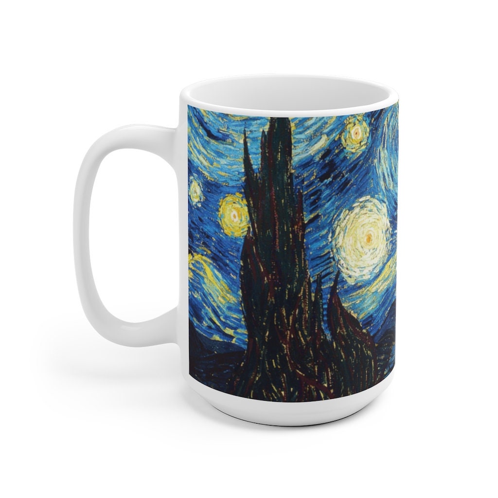 Van Gogh Mug Starry Night Sublimation Van Gogh Painting Large - Etsy