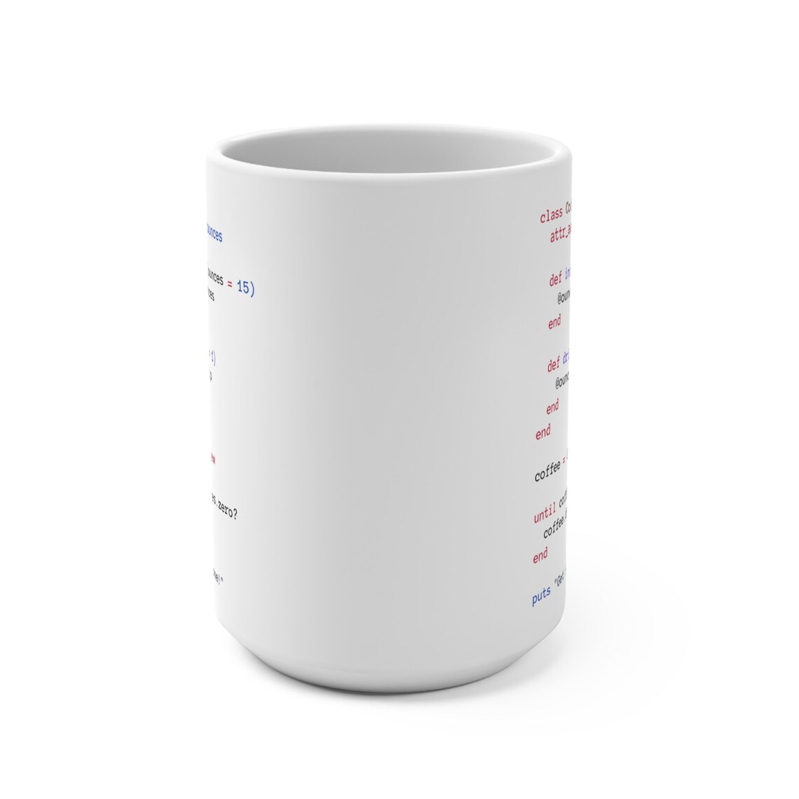 Ruby Coffee Class White Mug, Ruby on Rails Coding Mug, Developer Gift ...