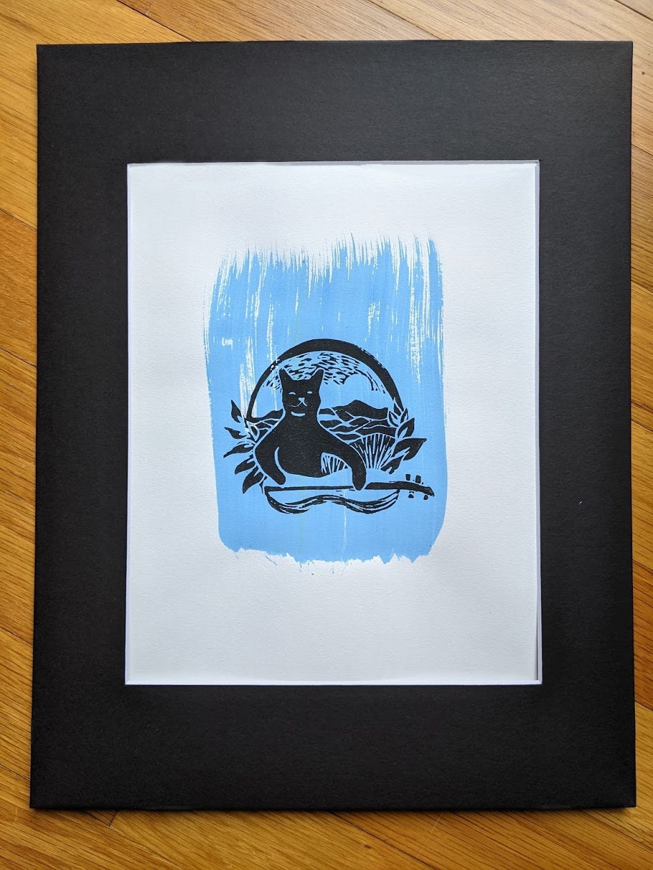 Cat Lap Dulcimer Print - Etsy