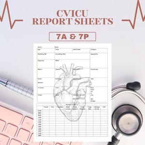 CVICU CCU ECMO Icu Report Sheet - Etsy