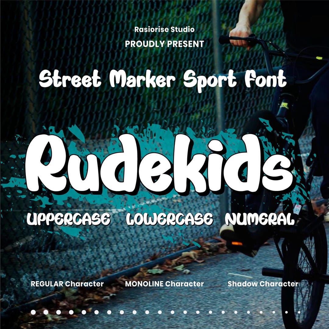 Rudekids - Brush Font, Cartoon Font, Marker Font, Handwritten Font, Comic Font, Graffiti Font ...