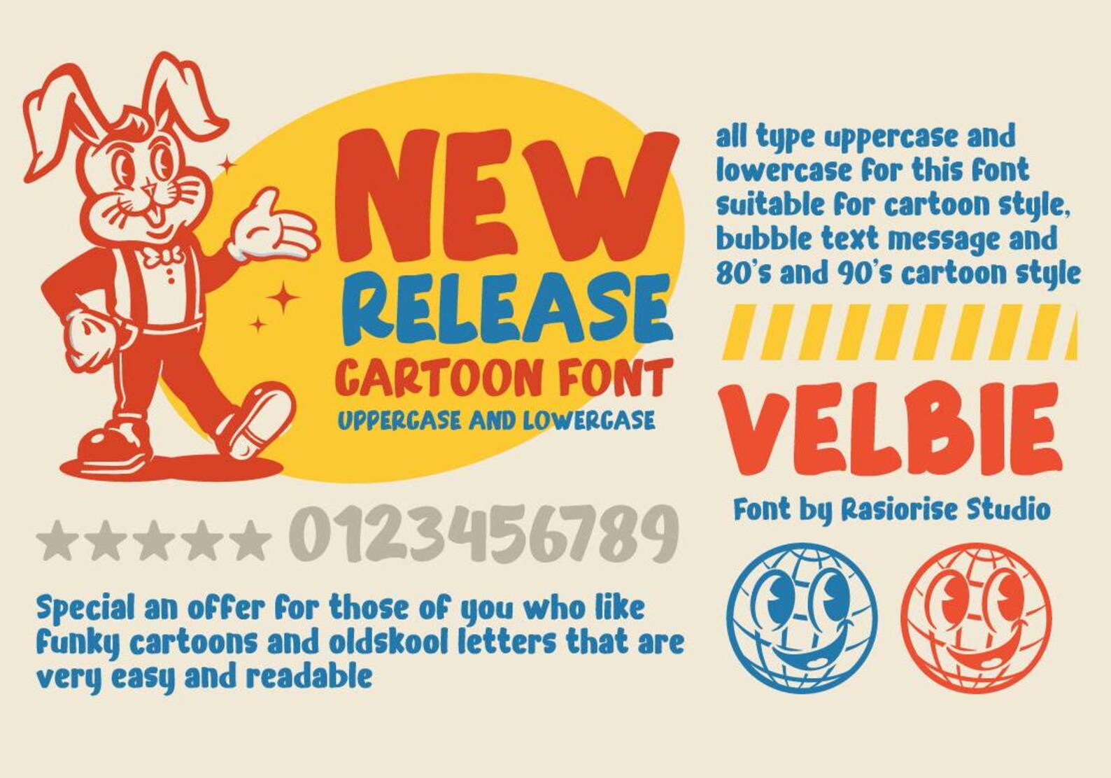Velbie - Cartoon Display Font, Comic Font, Retro Font, Groovy Font ...