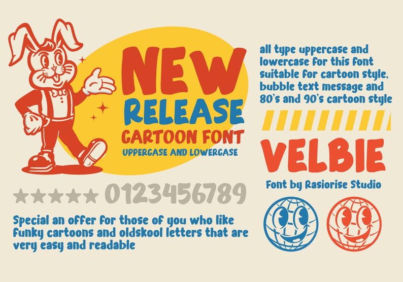 Velbie Cartoon Font – Retro Comic Display, Groovy Kids Font - Etsy