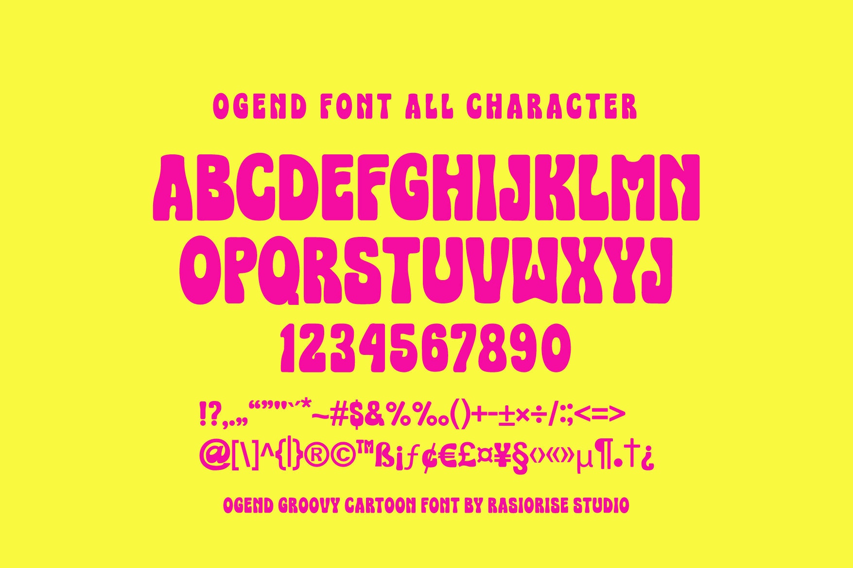 Ogend Groovy Cartoon Font, Quirky Font, Psychedelic Font, Groovy Font ...
