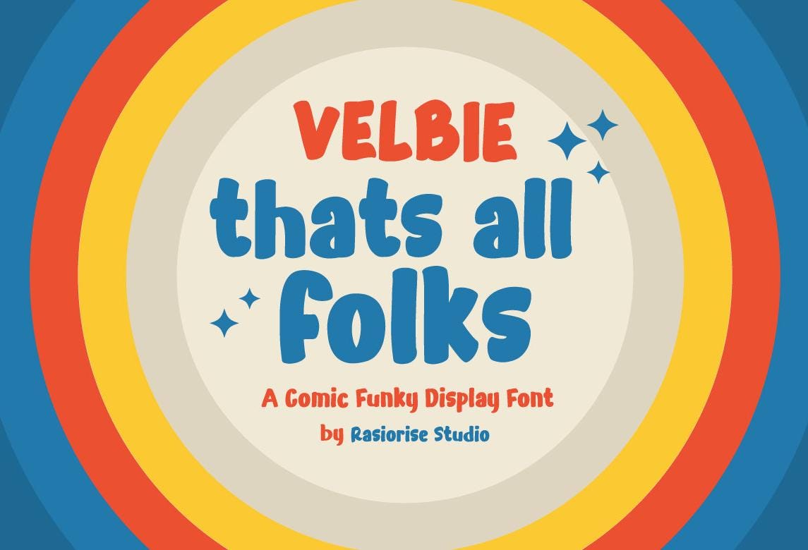 Velbie Cartoon Font – Retro Comic Display, Groovy Kids Font - Etsy