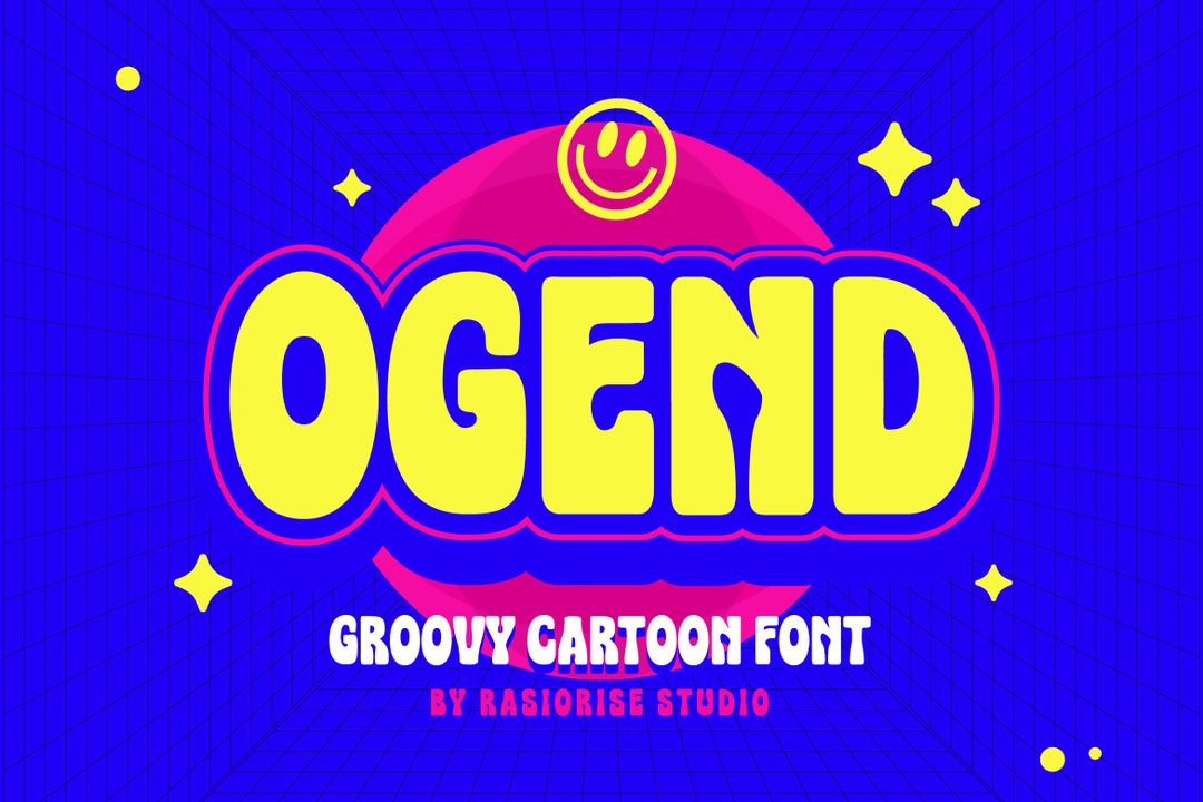 Ogend Groovy Cartoon Font, Quirky Font, Psychedelic Font, Groovy Font ...